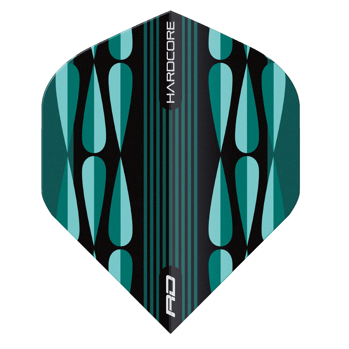Hardcore Radical Turquoise Teardrop Standard Dart Flights By Red Drago Double Top Darts