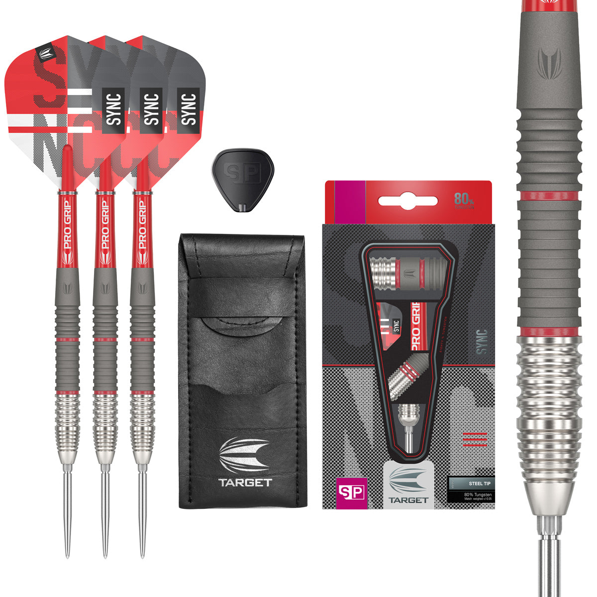 Sync 03 80% Tungsten Swiss Point Steel Tip Darts by Target – Double Top ...