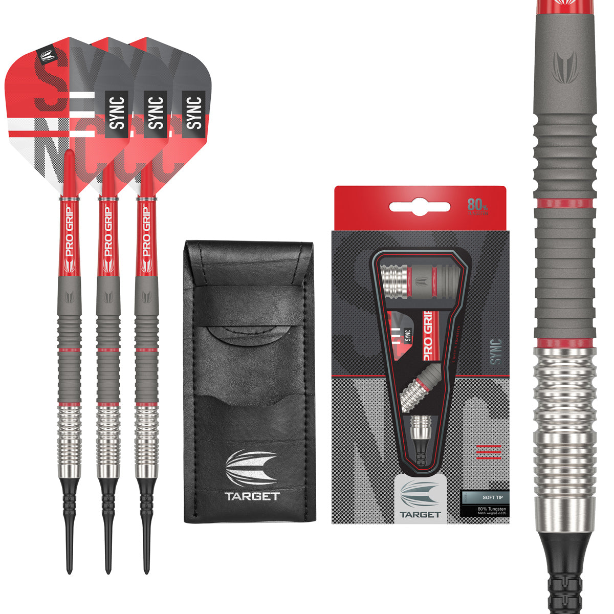 Sync 11 80% Tungsten Soft Tip Darts by Target – Double Top Darts