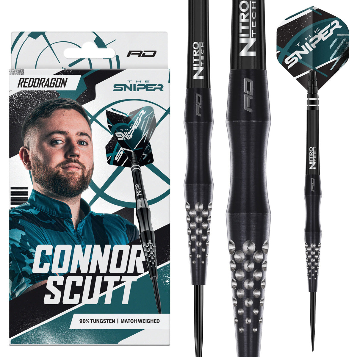 Red Dragon Connor Scutt 90% Tungsten Steel Tip Darts – Double Top Darts