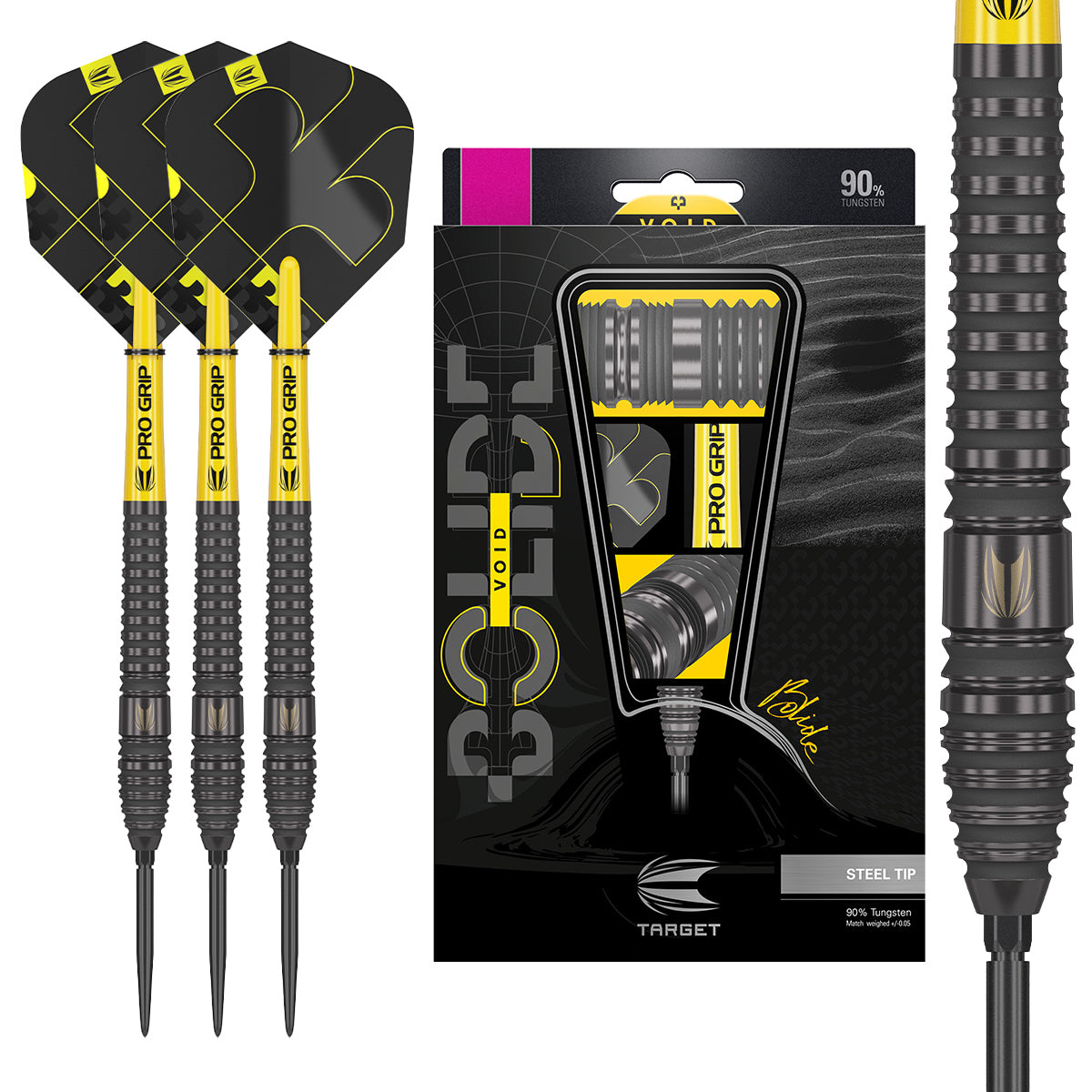 Bolide Void 03 90% Tungsten SP Steel Tip Darts by Target – Double Top Darts