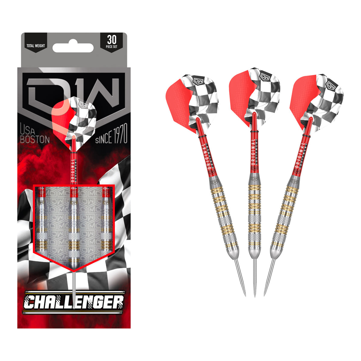 Challenger Brass Steel Tip Darts by DW – Double Top Darts