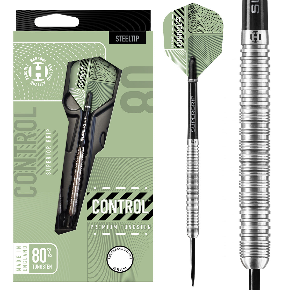 Control Parallel 80% Tungsten Steel Tip Darts by Harrows – Double Top Darts