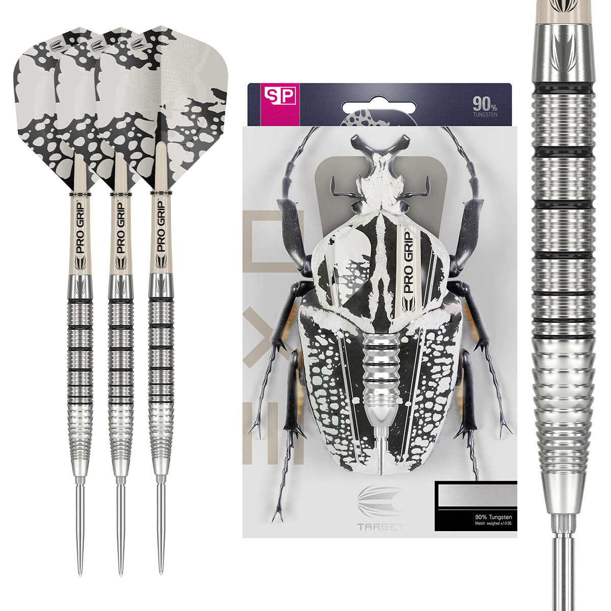 Exo 02 90% Tungsten SP Steel Tip Darts by Target – Double Top Darts