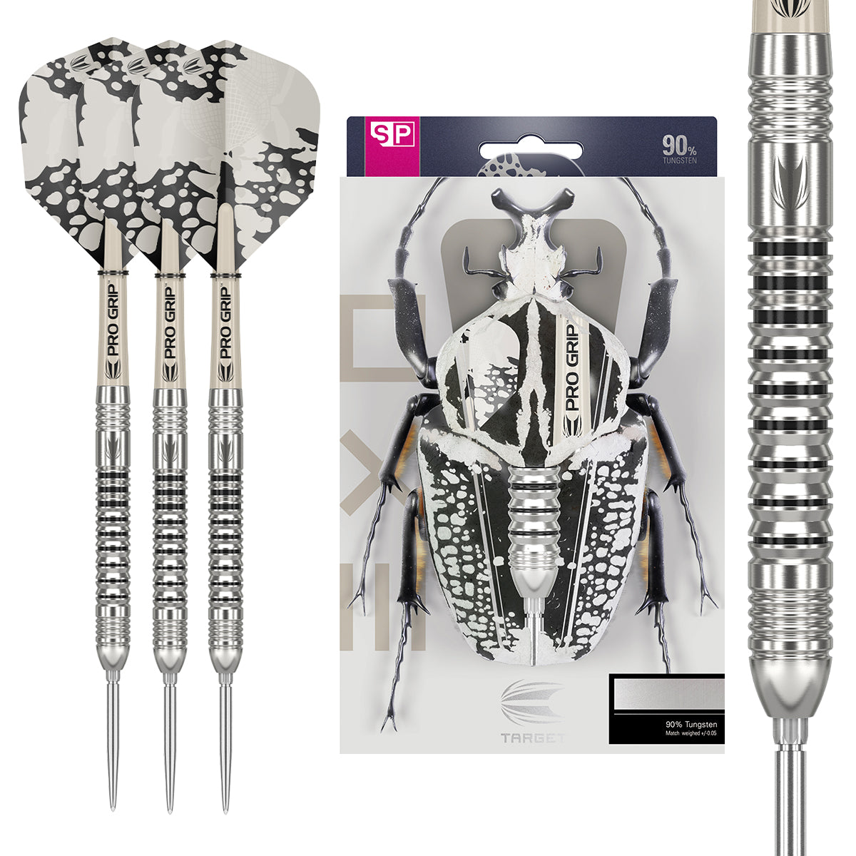 Exo 03 90% Tungsten SP Steel Tip Darts by Target – Double Top Darts