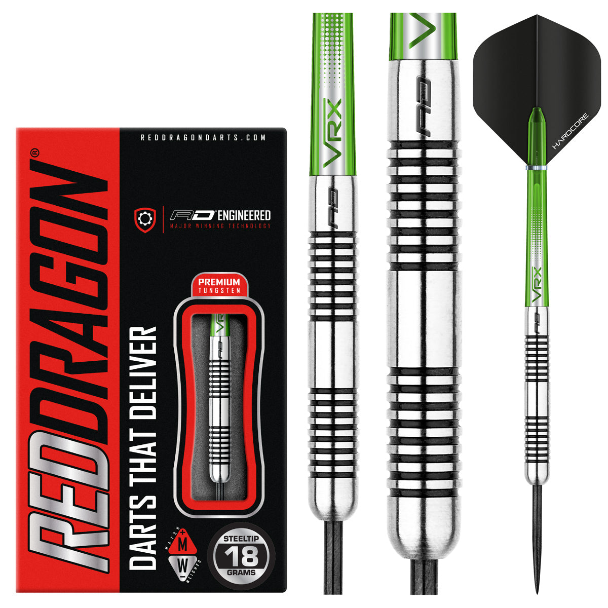 Featherlite 7 85% Tungsten Steel Tip Darts by Red Dragon – Double Top Darts