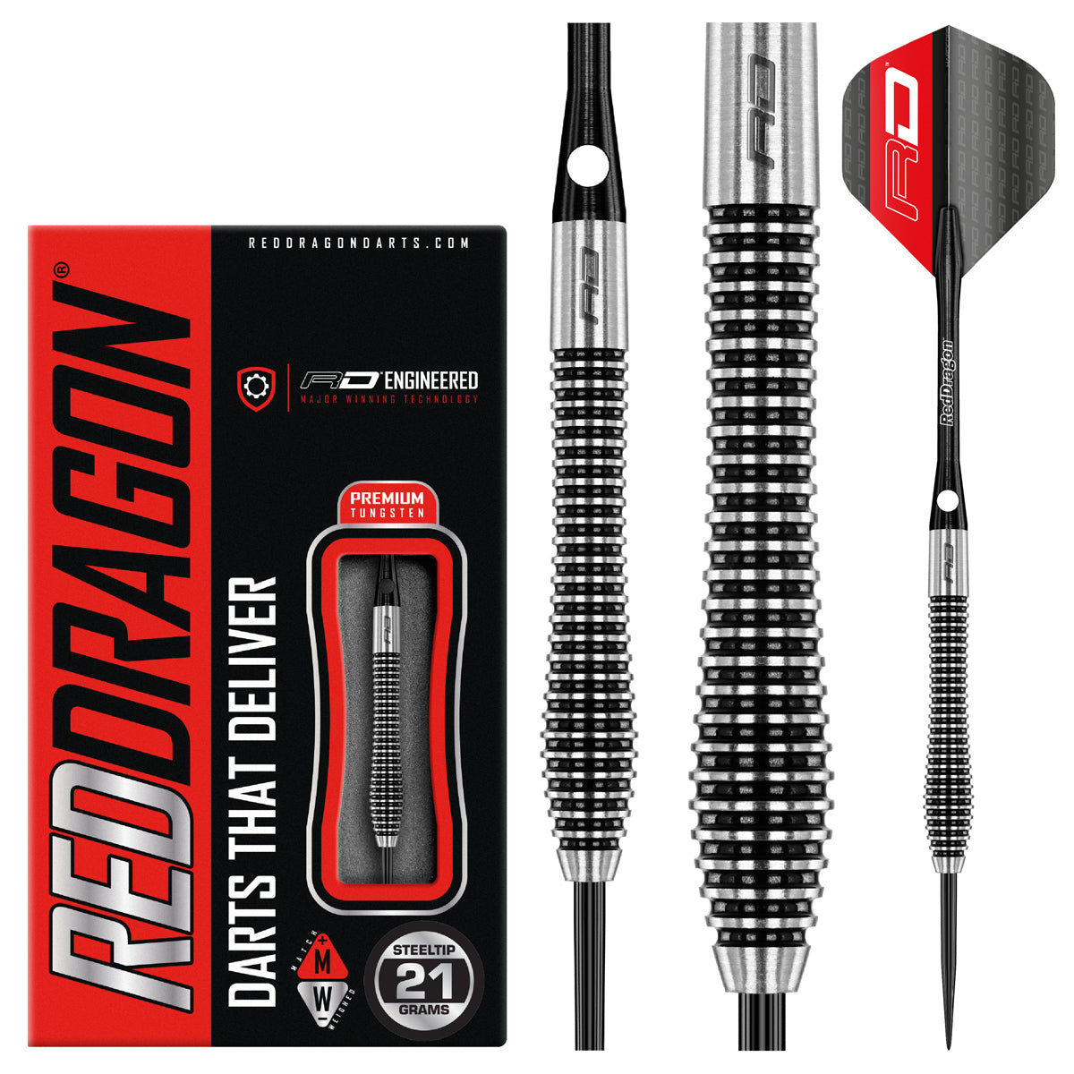 Lethal Magic 85% Tungsten Steel Tip Darts by Red Dragon – Double Top Darts