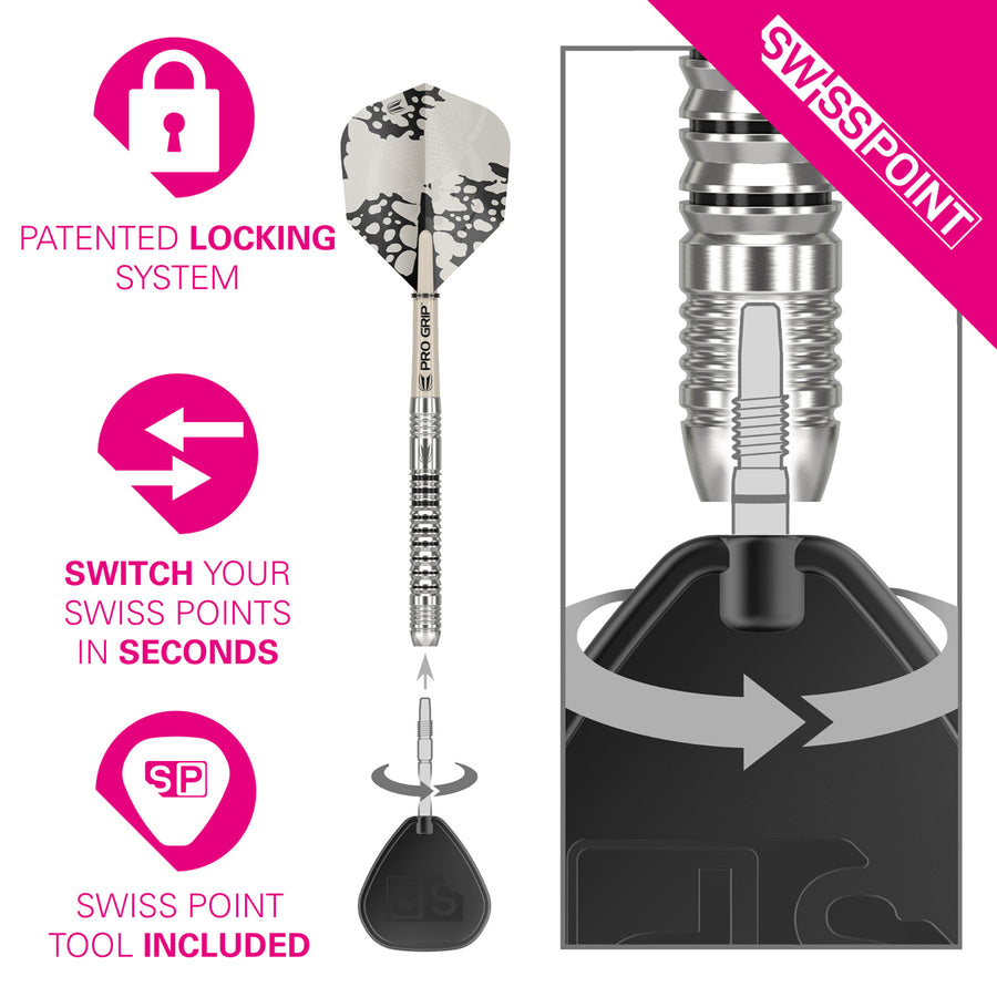 Exo 03 90% Tungsten SP Steel Tip Darts by Target – Double Top Darts