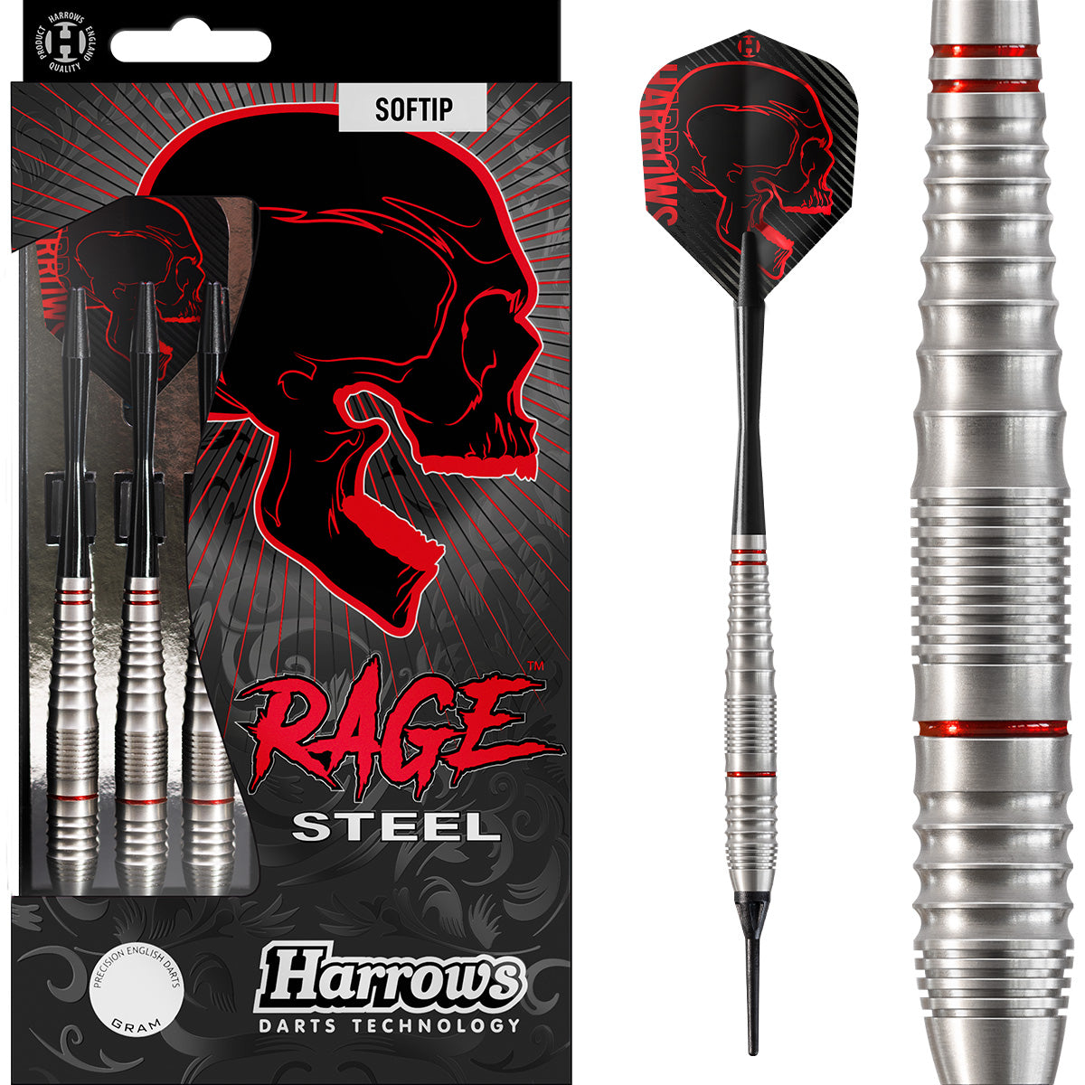 Rage Stainless Steel Soft Tip Darts by Harrows – Double Top Darts