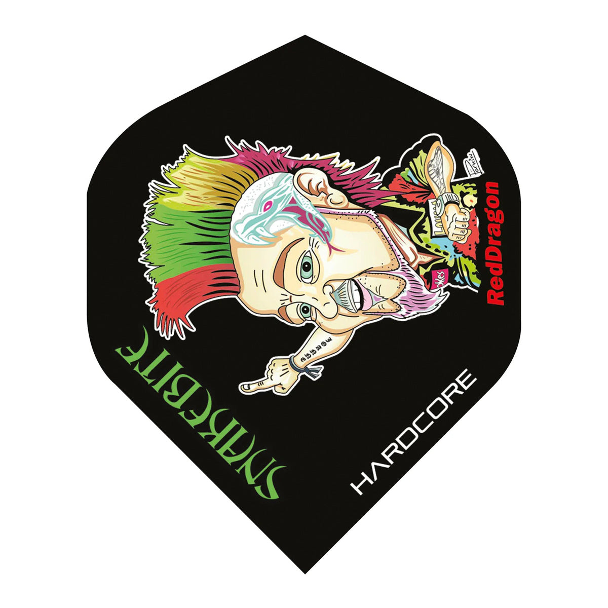 Hardcore Snakebite Cartoon Standard Dart Flights by Red Dragon – Double ...
