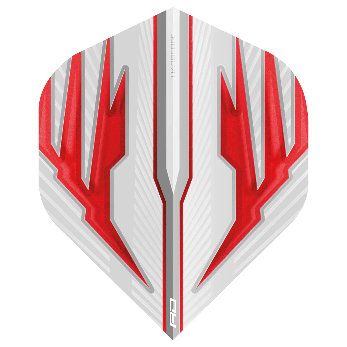 Hardcore Radical White & Red Standard Dart Flights by Red Dragon ...