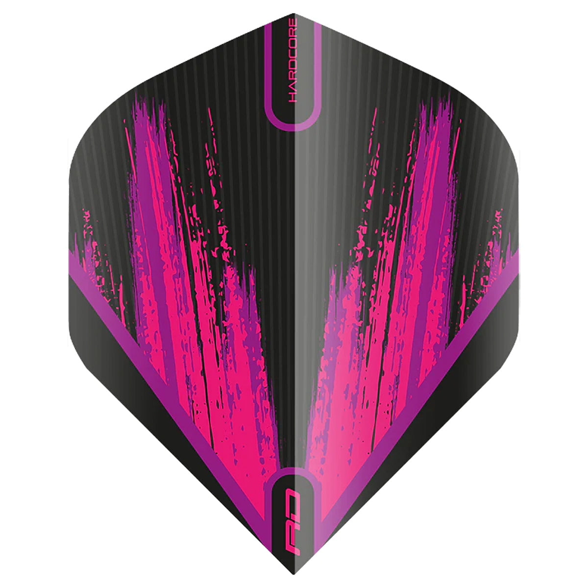 Hardcore Radical Black & Pink Standard Dart Flights by Red Dragon ...