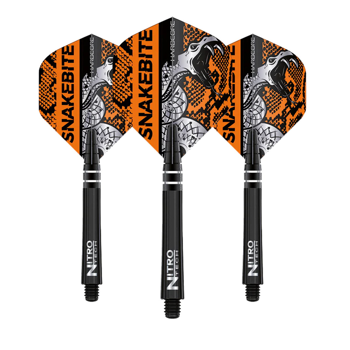 Peter Wright Snakebite Nitrotech & Hardcore Combo - Black & Orange by ...