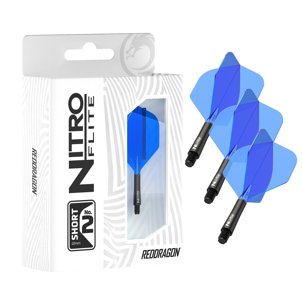 Nitro Flite Integrated Flight & Shaft Black & Blue No2 by Red Dragon ...