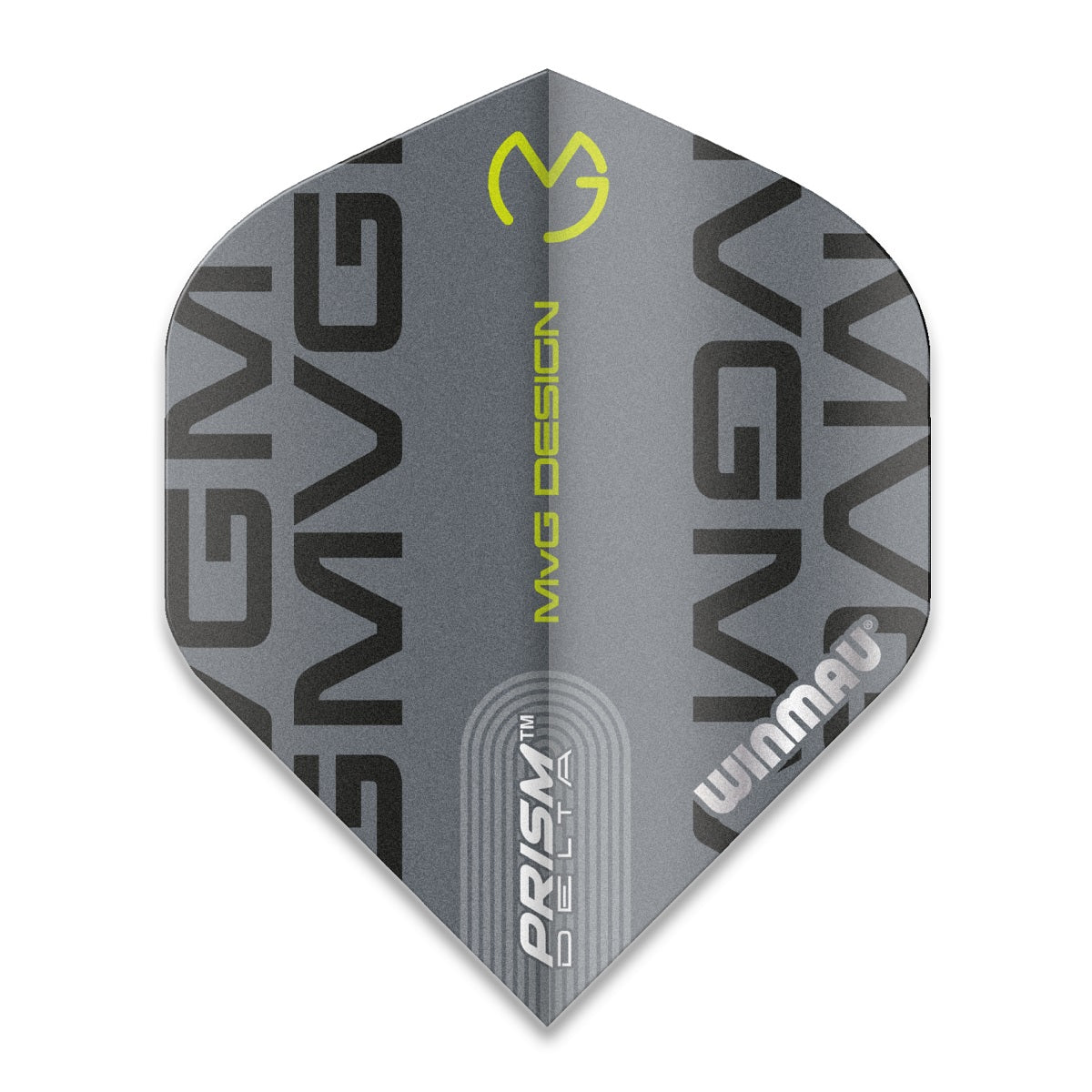 Winmau Prism Alpha Michael van Gerwen MvG Extra Thick Grey Dart Flight ...
