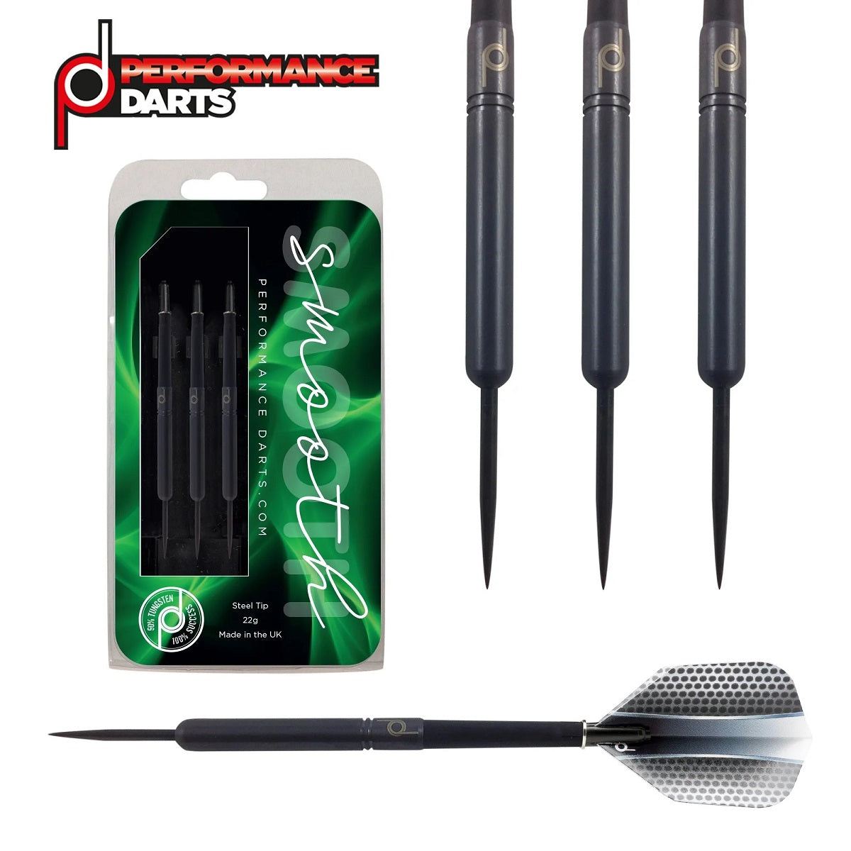 Performance Darts Smooth 90% Tungsten Steel Tip Darts – Double Top Darts